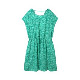 Tom Tailor Denim Damen Kleid mit Livaeco, grün, Print, Gr. XXL