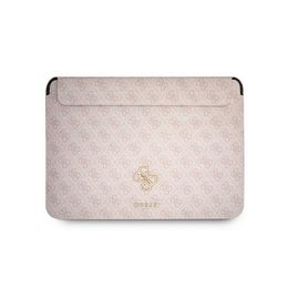 Guess Laptop-Hülle Guess Universell bis 13" Notebook Tasche 4G Stripe Metall Logo Rosa