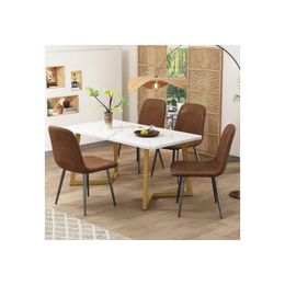 Ulife Essgruppe Esstisch mit 4 Stühlen Moderner Küchentisch Set
