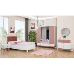 JVmoebel Jugendzimmer-Set Schlafzimmer Komplettes Kinderzimmer Set Bett Kommode Kleiderschrank