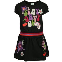 Boboli - Kurzarm-Kleid STAY GROOVY in schwarz, Gr.104