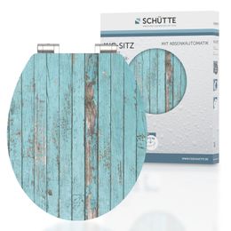 Sch&uuml;tte SCH&Uuml;TTE MDF HG WC-Sitz BLUE WOOD, mit Absenkautomatik