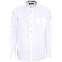 Alpenfeeling Trachtenhemd, Regular-Fit, Stehkragen, für Herren, weiß, XL