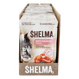 Shelma Katzennahrung Pouch Lachs 85 g, 28er Pack