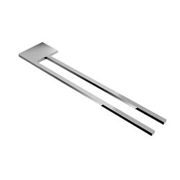 kalb Handtuchhalter Slim mit zwei Stangen f&uuml;r Waschtisch, Chrom, Aluminium, L&auml;nge: 400mm, H&ouml;he: 6mm, Tiefe: 80mm