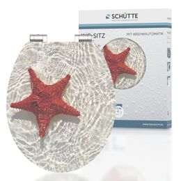 Sch&uuml;tte SCH&Uuml;TTE MDF HG WC-Sitz RED STARFISH, mit Absenkautomatik