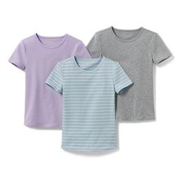 Tchibo 3 Kinder-T-Shirts - Hellblau/Gestreift - Kinder - Gr.: 122/128