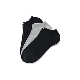 Tchibo 3 Paar Sneakersocken - Schwarz/Meliert - Gr.: 41-43