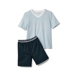 Tchibo Kinder-Pyjama - Dunkelblau/Gestreift - Kinder - Gr.: 122/128