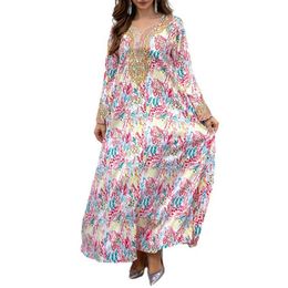 ZWY Maxikleid Damen Maxikleid Bohemian Kleid mit Carmen Ausschnitt (1-tlg)