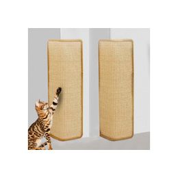 BlingBin Kratzmatte 2 Stück Katze Kratzteppich Sisal 60 x 30 cm Wand Katzenkratzbrett