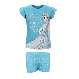 Disney Schlafanzug Disney Die Eiskönigin Elsa Kinder Pyjama Gr. 92 bis 128 100% Baumwolle