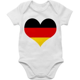 Shirtracer Shirtbody Deutschland Herz klassisch Fussball EM 2024 Baby