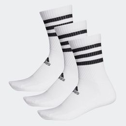 Adidas 3-Streifen Cushioned Crew Socken, 3 Paar