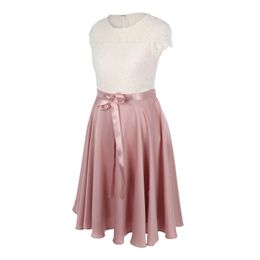 G.O.L.® Cocktailkleid, Spitze, Bindegürtel, für Kinder, lila, 158