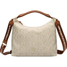 Aigner Henkeltasche, Reißverschluss, Leder, für Damen, beige