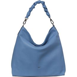 abro+ Beuteltasche, Reißverschluss, Leder, für Damen, blau