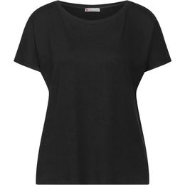Street One T-Shirt "Crista", Rundhals, für Damen, schwarz, 44