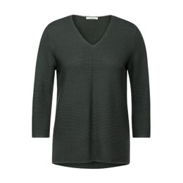 Cecil Pullover, V-Ausschnitt, 3/4-Arm, für Damen, grün, S