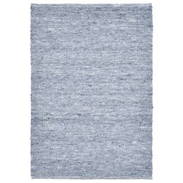 Wollteppich Theko "Alm Freude" Teppiche Gr. B/L: 90 cm x 160 cm, 12 mm, 1 St., blau Schurwollteppiche