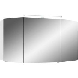 Spiegelschrank SAPHIR "Cassca Sprint Badschrank, 3 Spiegeltüren, 6 Einlegeböden, 120 cm breit" Schränke Gr. B/H/T: 120 cm x 67 cm x 17 cm, 3 St., weiß (weiß glanz) Bad-Spiegelschränke