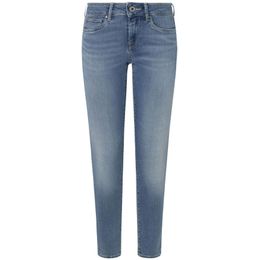 Skinny-fit-Jeans Pepe Jeans "SKINNY LW" Gr. 25, Länge 32, blau (light used) Damen Jeans Röhrenjeans
