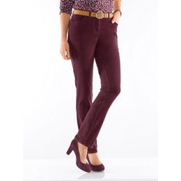 Cordhose Inspirationen Gr. 42, Normalgrößen, rot (burgund) Damen Hosen Cordhosen