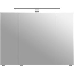 Spiegelschrank SAPHIR "6005 Sprint Badschrank, 3 Spiegeltüren, 6 Einlegeböden, 98 cm breit" Schränke Gr. B/H/T: 98 cm x 70,3 cm x 17 cm, 3 St., weiß (weiß glanz) Bad-Spiegelschränke