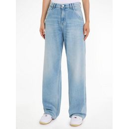 Tommy Jeans Weite Jeans DAISY JEAN LW BGY BH6110 mit Logostickerei, blau