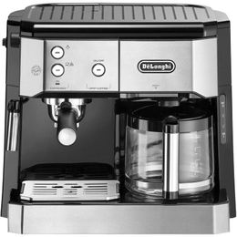 PCE DeLonghi bco 421.S Espressomaschine mit Siebträger Edelstahl, Schwarz Fassungsvermögen Tassen=10 Gl