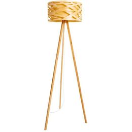 Stehleuchte Standlampe Wohnzimmerleuchte Schlafzimmerlampe Bambus h 148 cm
