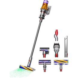 V12 Detect Slim Absolute (2023), Stielstaubsauger grau/gelb Bodenart: Fliesen, Parkett/Laminat, Hartboden, Teppich Detail Beutel: Beutellos Motor: Dyson Hyperdymium Motor