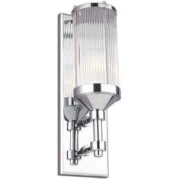 etc-shop Wandleuchte Lampe Flurlampe IP44 led Spiegelleuchte aufwärts Glas strukturiert