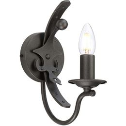 etc-shop Wandleuchte Lampe Stahl Graphit b 10,6 cm Flurleuchte 1 Flammig