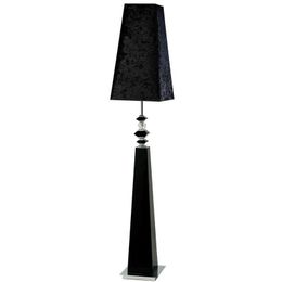 Inspired Galata Stehlampe E27, Schirm aus schwarzem Wildleder, Schwarz/Kristall, NICHT LED/CFL-kompatibel