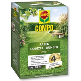 Compo - Rasen Langzeitdünger Perfect 6 kg Rasendünger Langzeitrasendünger