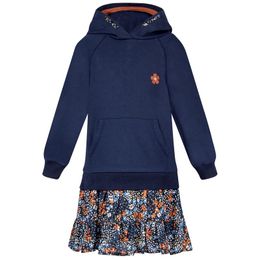 happy girls - Sweatkleid FLORA mit Kapuze in navy, Gr.128