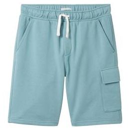 Tom Tailor Jungen Cargo Sweat Shorts, grün, Uni, Gr. 152