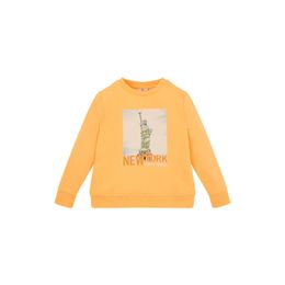 Tom Tailor Jungen Sweatshirt mit Print, orange, Print, Gr. 92/98