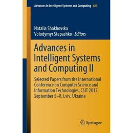 Springer Advances in Intelligent Systems and Computing II, Kartoniert (TB)