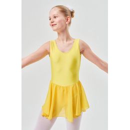 tanzmuster Chiffonkleid Ballettkleid Polly aus glänzendem Lycra Ballett Trikot für Mädchen mit Chiffonrock