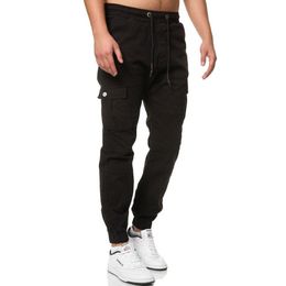 John Kayna Cargojeans Herren Cargo Hose Slim Fit Utility Jeans Männer Chino Herrenhose Stoff (Chino Cargohose Streetwear