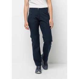 Softshellhose Jack Wolfskin "ACTIVE TRACK ZIP OFF PANTS W" Gr. 38, Normalgrößen, blau (night, blue) Damen Hosen Wanderhosen