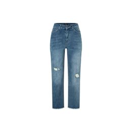 More & More MORE&MORE 5-Pocket-Jeans Blue Denim Destroyed 0961