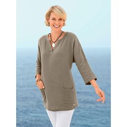 Schlupfbluse Casual Looks Gr. 36, braun (schlamm) Damen Blusen Schlupfblusen