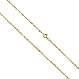 Collierkettchen Vivance "333 Gold Singapurkette" Halsketten Gr. 45cm, Gold, Länge: 45 cm, gelb Damen Collier Goldkette Ketten ohne Anhänger Halsschmuck