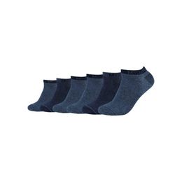 Mustang Sneakersocken (6-Paar) Kein Verrutschen: dank softem Materialmix mit Elasthananteil, blau