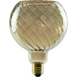 Segula LED-Leuchtmittel LED Floating Globe 125 twisted smokey grau, E27, 1 St., Extra-Warmweiß, LED Floating Globe 125 twisted smokey grau, E27, 6W, CRI >85, dimmbar, grau
