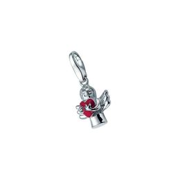 Giorgio Martello MILANO Charm Engel Engel mit rotem Herz, Silber 925, silberfarben