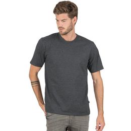 TRIGEMA T-Shirt TRIGEMA T-Shirt DELUXE Baumwolle (1-tlg), grau